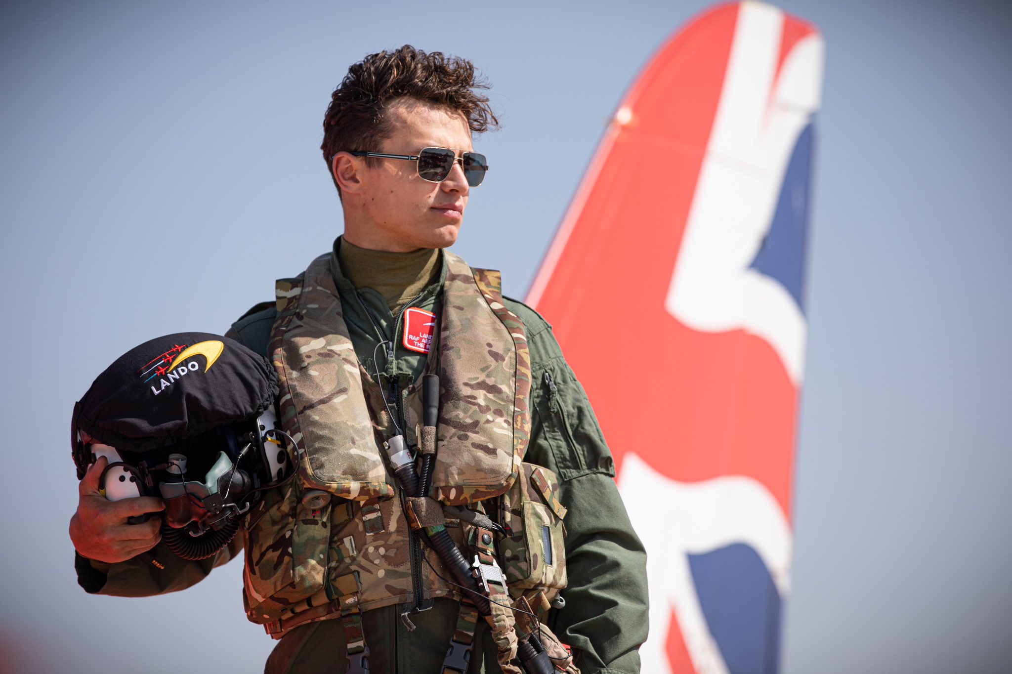 From F1 to Top Gun: Lando Norris pictured in Red Arrows cockpit and coveralls ahead of Abu Dhabi GP